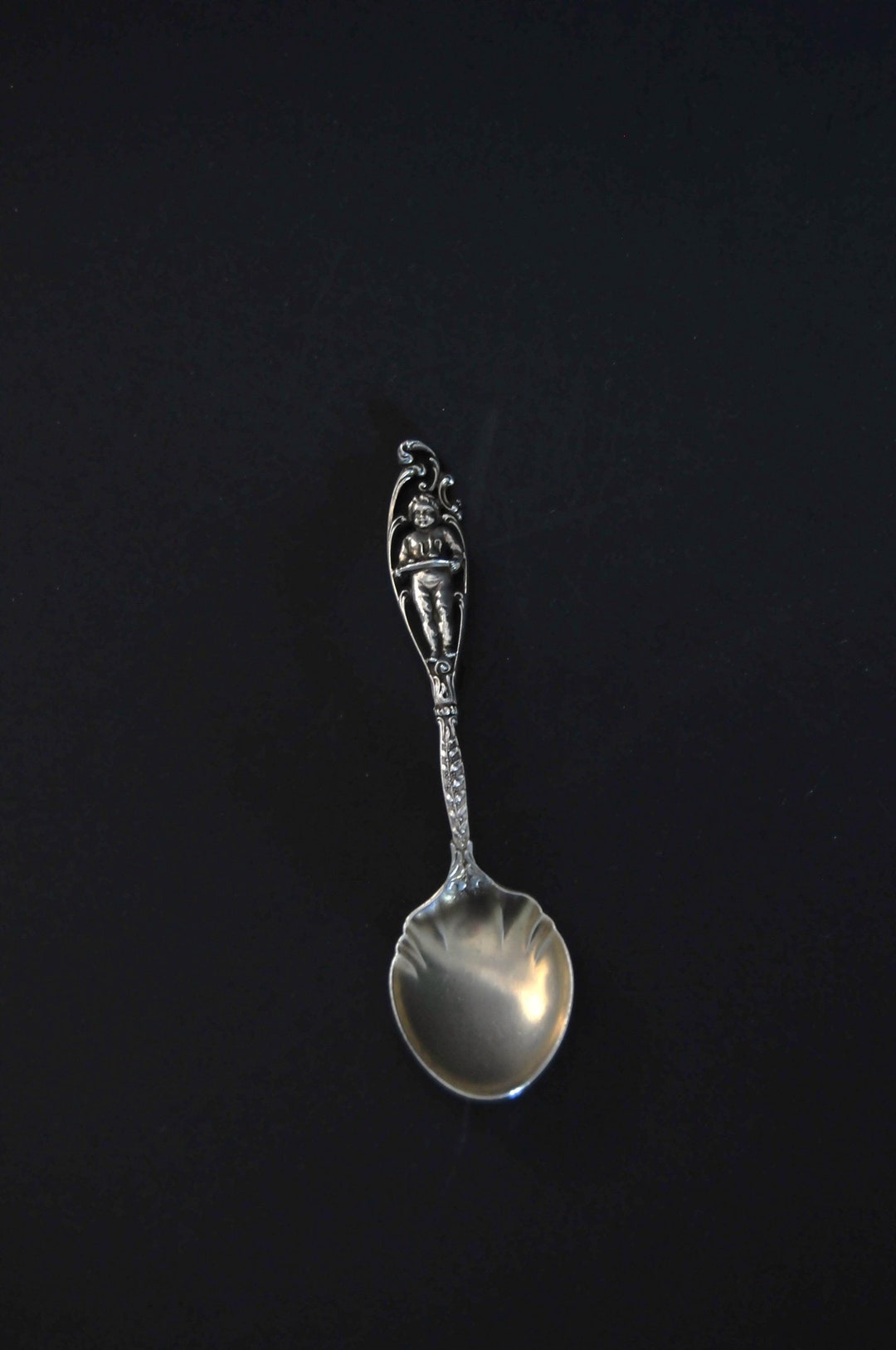 Very Rare, Dominick and Haff Sterling Silver Spoon Naked Little Child ...