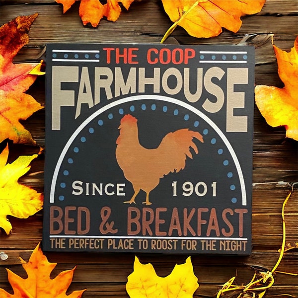 Rooster Bed and Breakfast Sign - Etsy