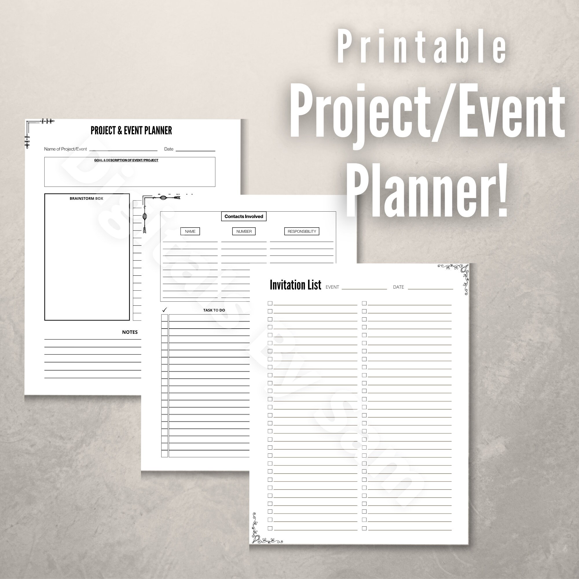 Project Planner ~ Event Planner ~ Organization ~ Planner Page ~ Planner ...
