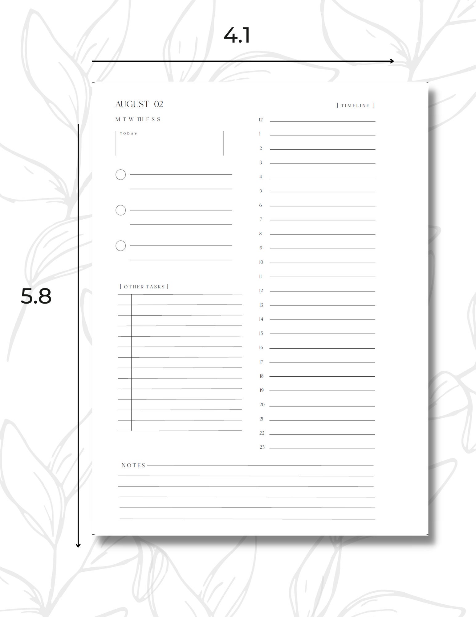 Dated Day on One Page Inserts - Etsy