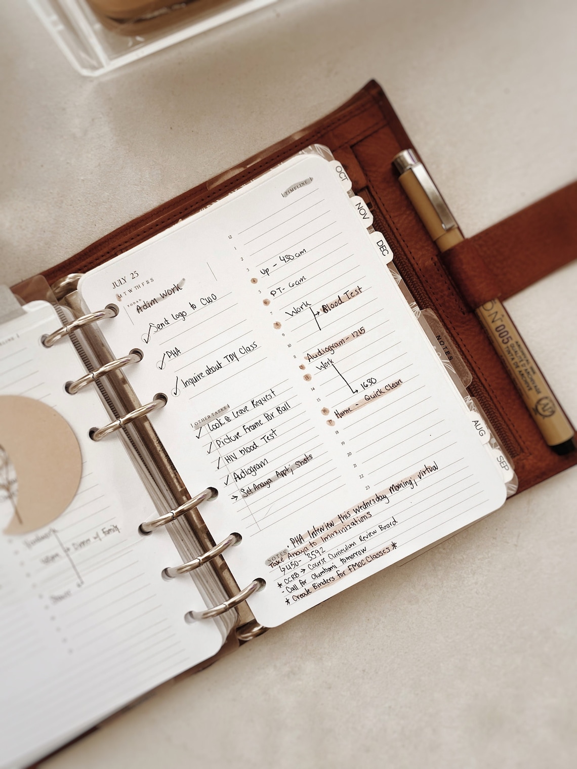 Dated Day on One Page Inserts - Etsy