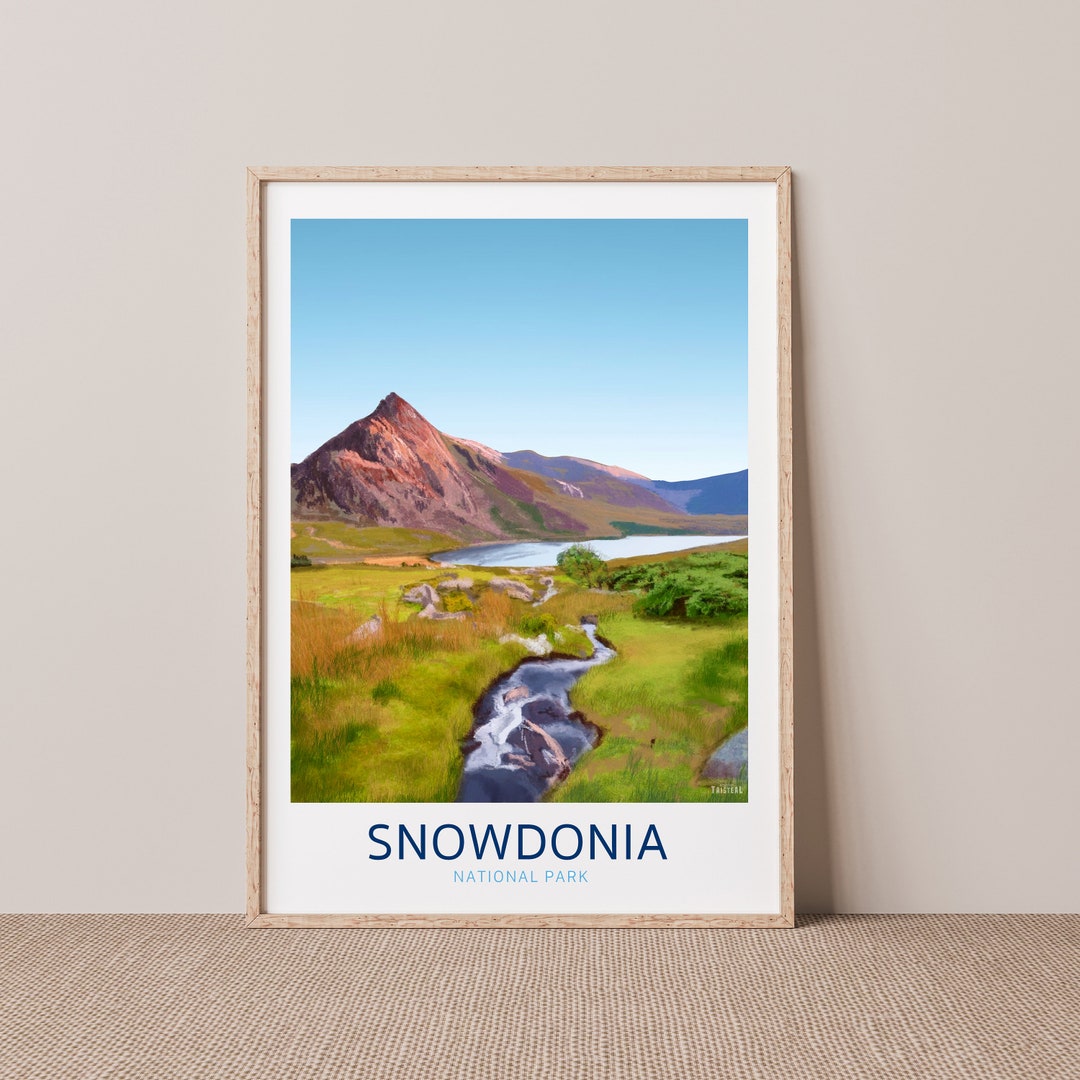 Snowdonia Art Snowdownia National Park Hand Drawn - Etsy