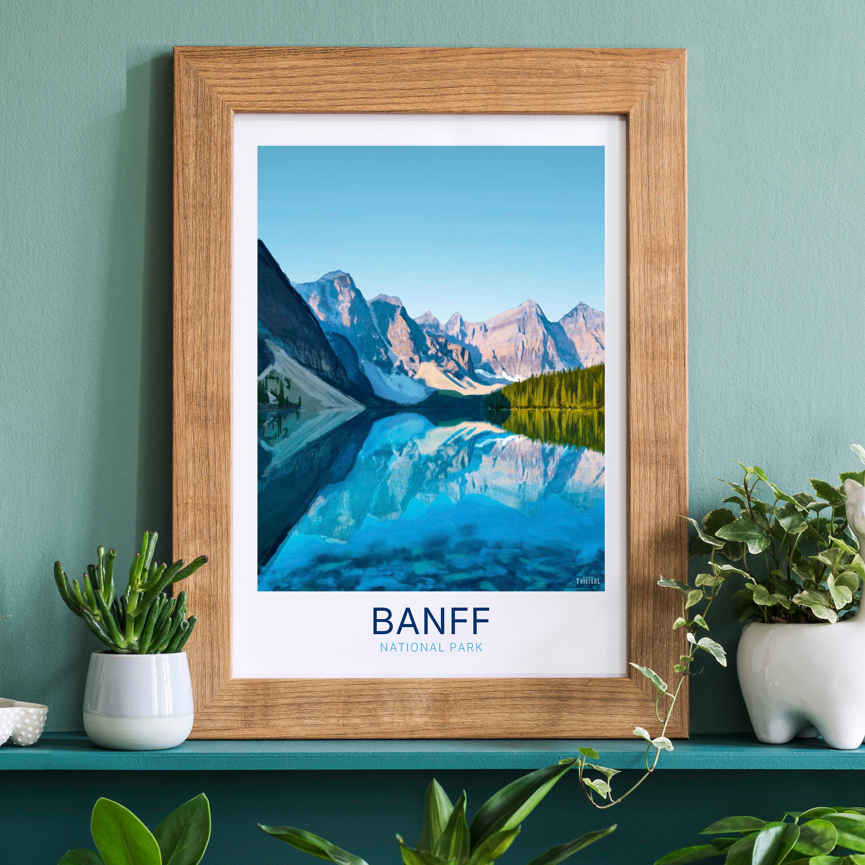 Banff National Park Art Alberta Hand Drawn Illustration - Etsy