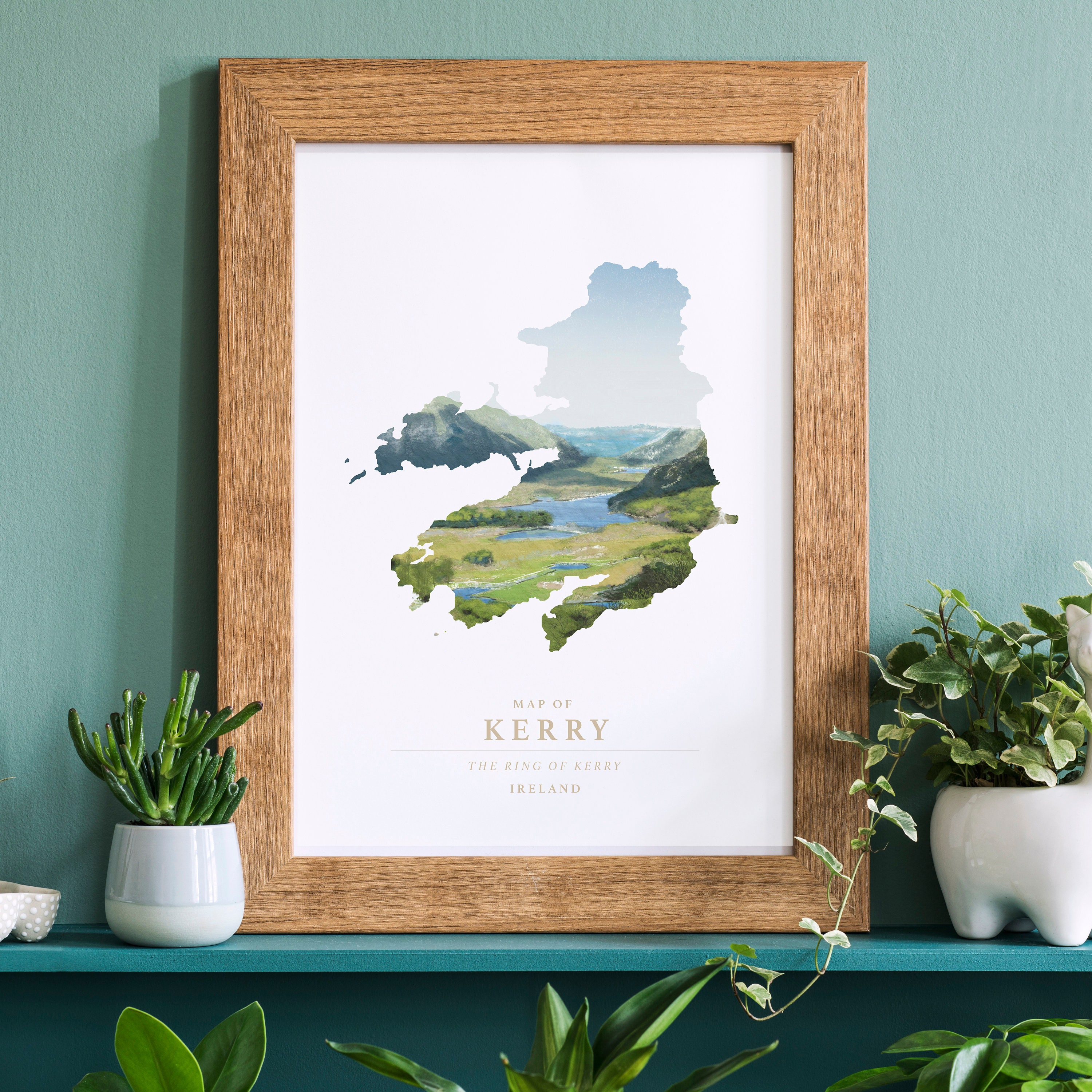 Kerry Map Ring of Kerry Irish Map Landmark Art Irish - Etsy Australia