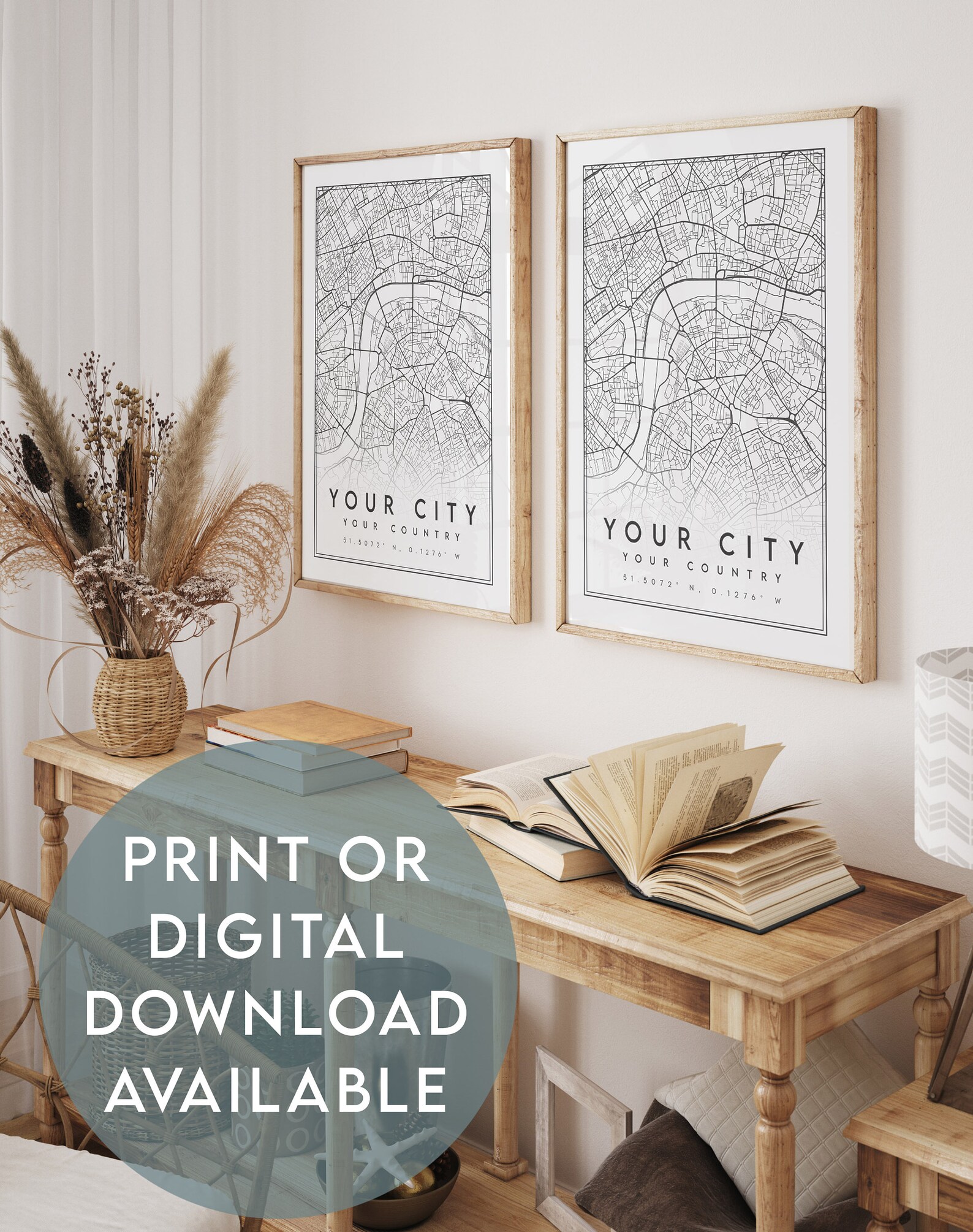 Custom Map Prints 3 for 2 Offer Any Location City Print - Etsy