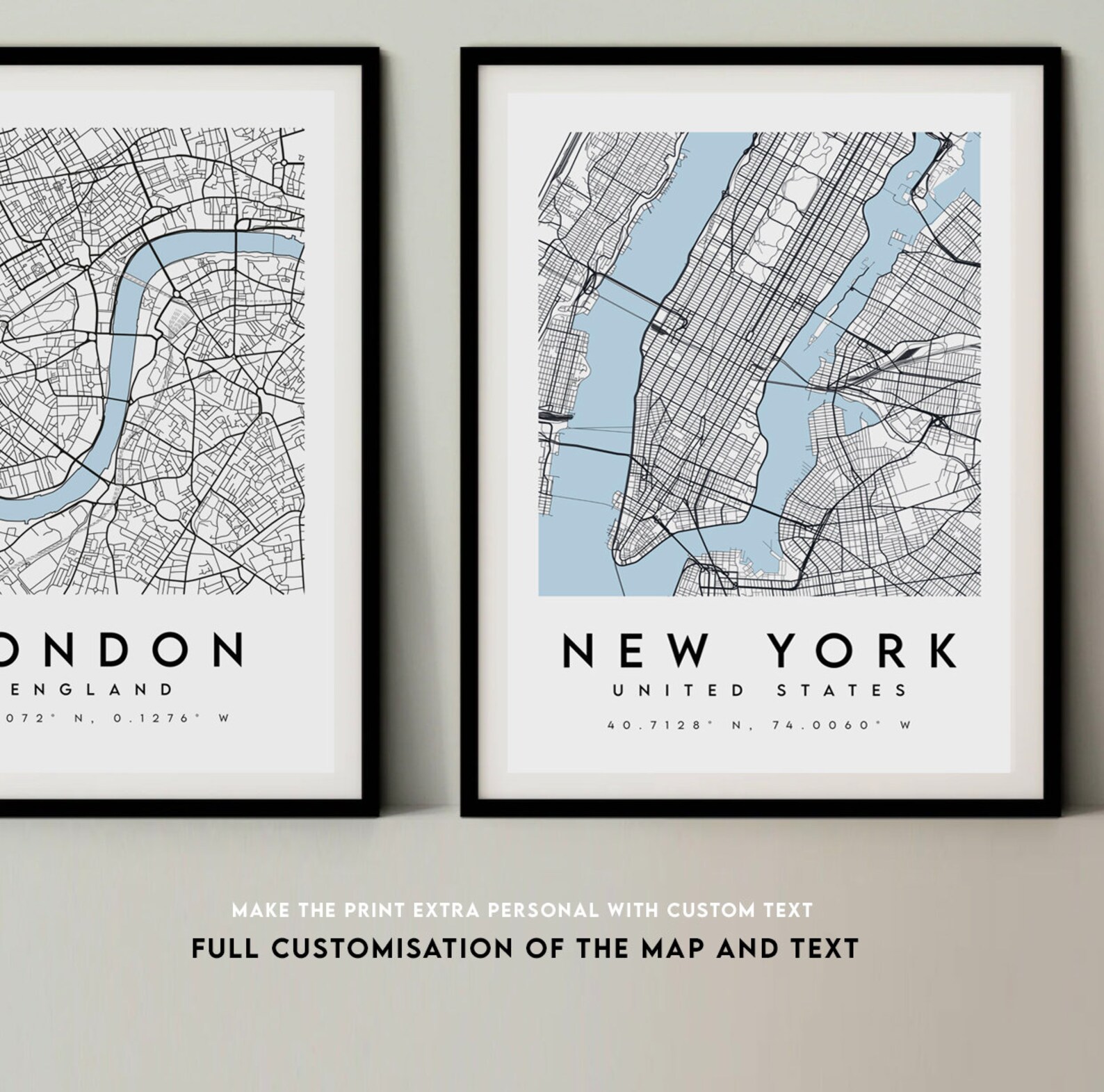 Custom Map Prints 3 for 2 Offer Any Location City Print - Etsy