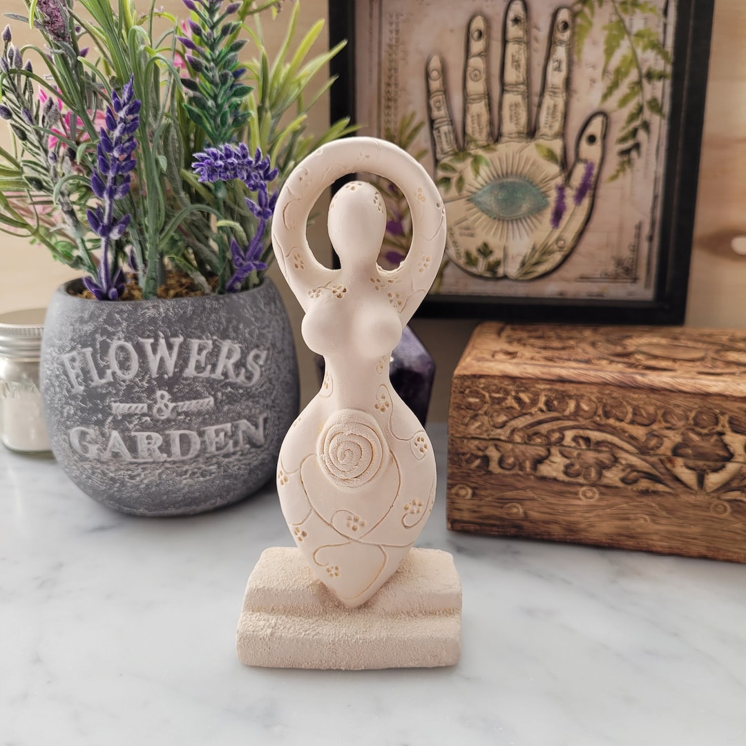 Spring Fertility Goddess Statue - Gypsum Statue - Goddess Figurine ...