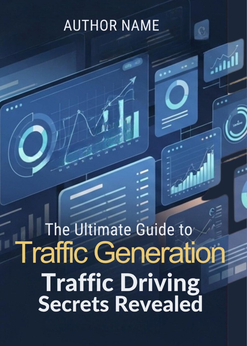 Traffic Generation Book Cover: Digital Marketing Ebook, Canva Template ...