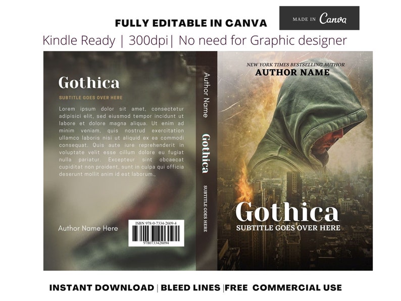 Fully Editable Book Cover Template|canva Book | Kindle Ready - Etsy Canada