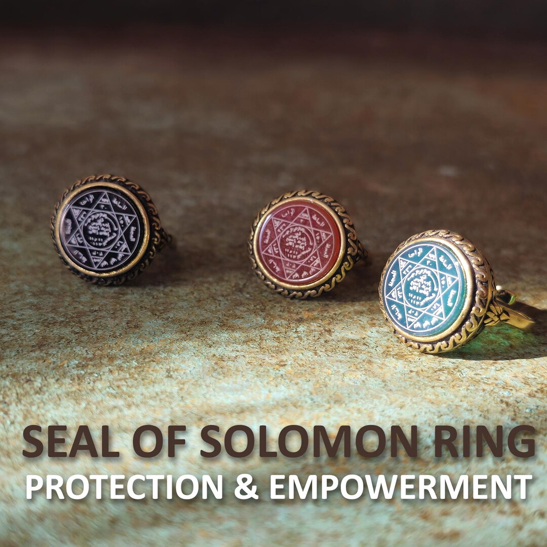 Arabic Seal of Solomon Ism-i Azam Hatem Seal Ring Powerful Islamic ...