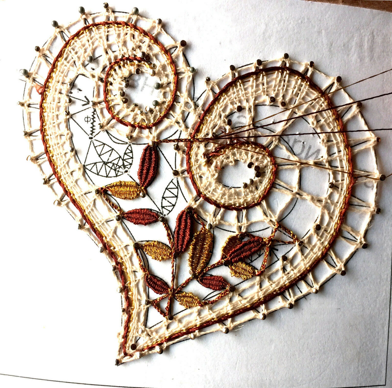 8 PATTERNS to Making Bobbin Lace Valentine's Hearts - Etsy