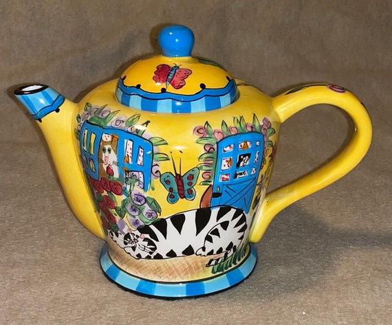 Vintage Teapot Catzilla - Etsy Canada