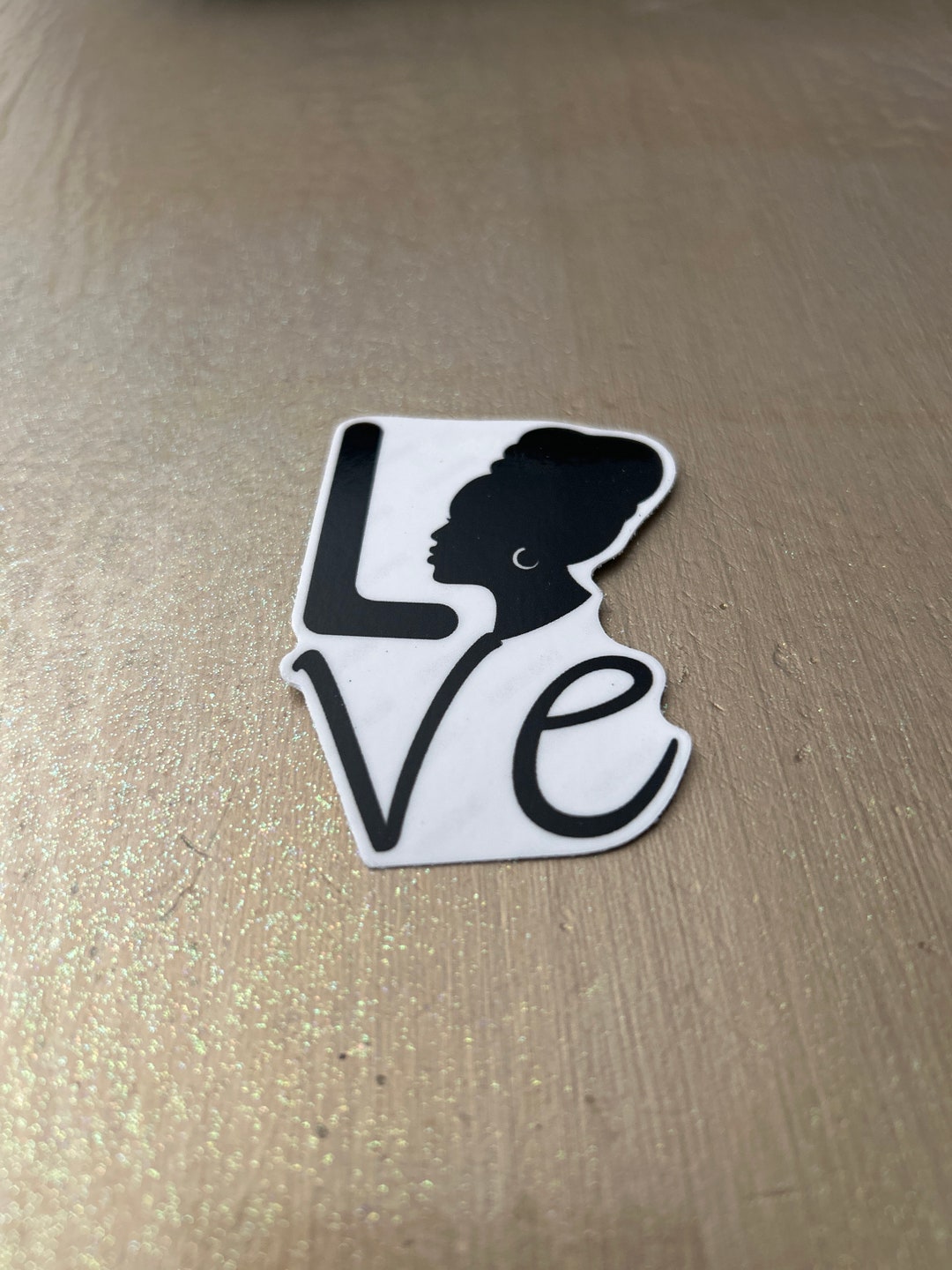 Black Love Sticker - Etsy