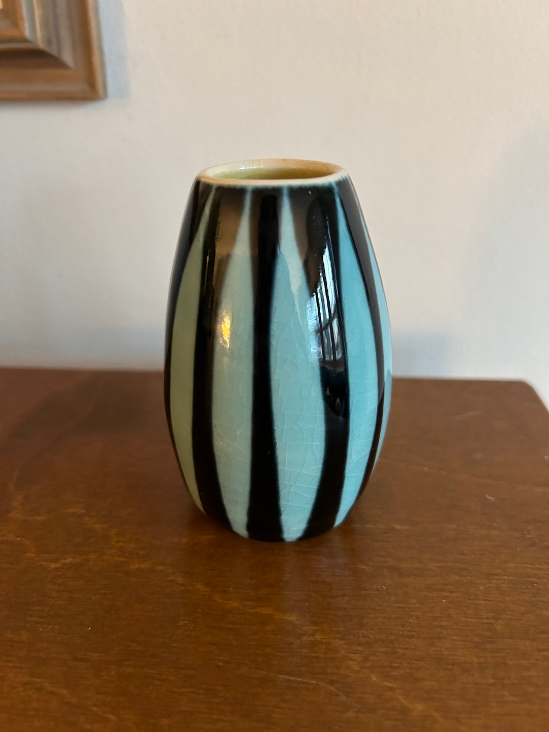 Milton Head Pottery Blue and Turquoise Ceramic Bud Vase - Etsy