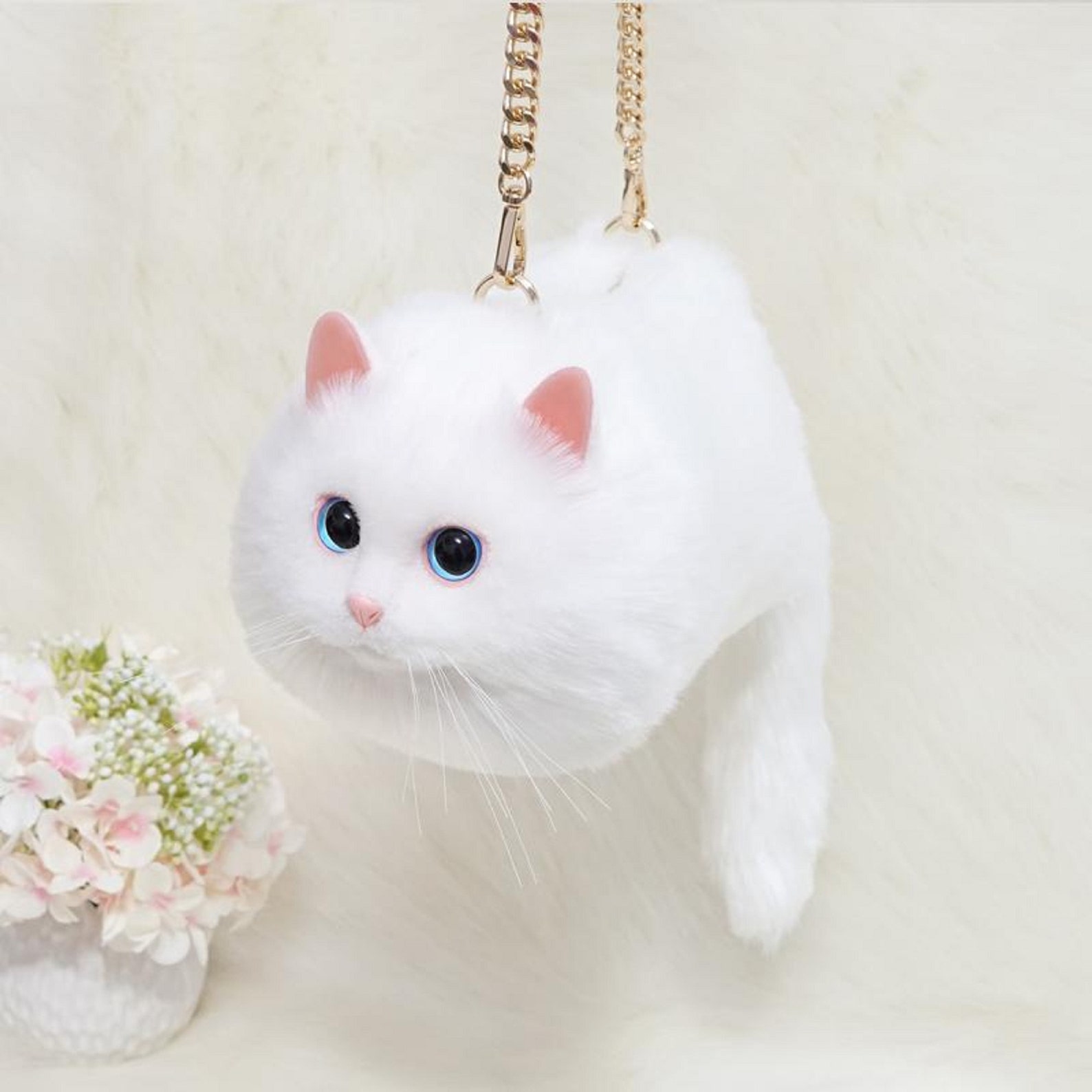 Handmade Realistic Fur Cat Purse Bag kitty Kitten Handbag - Etsy