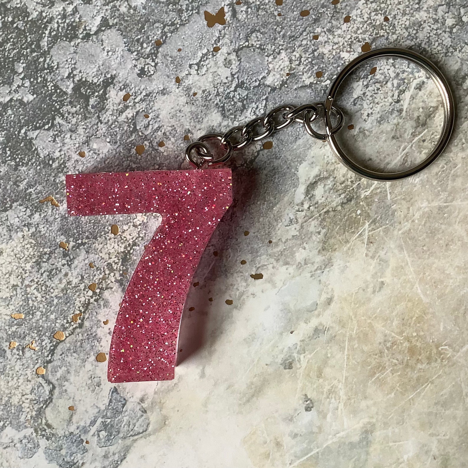 Custom Number Keychains - Etsy