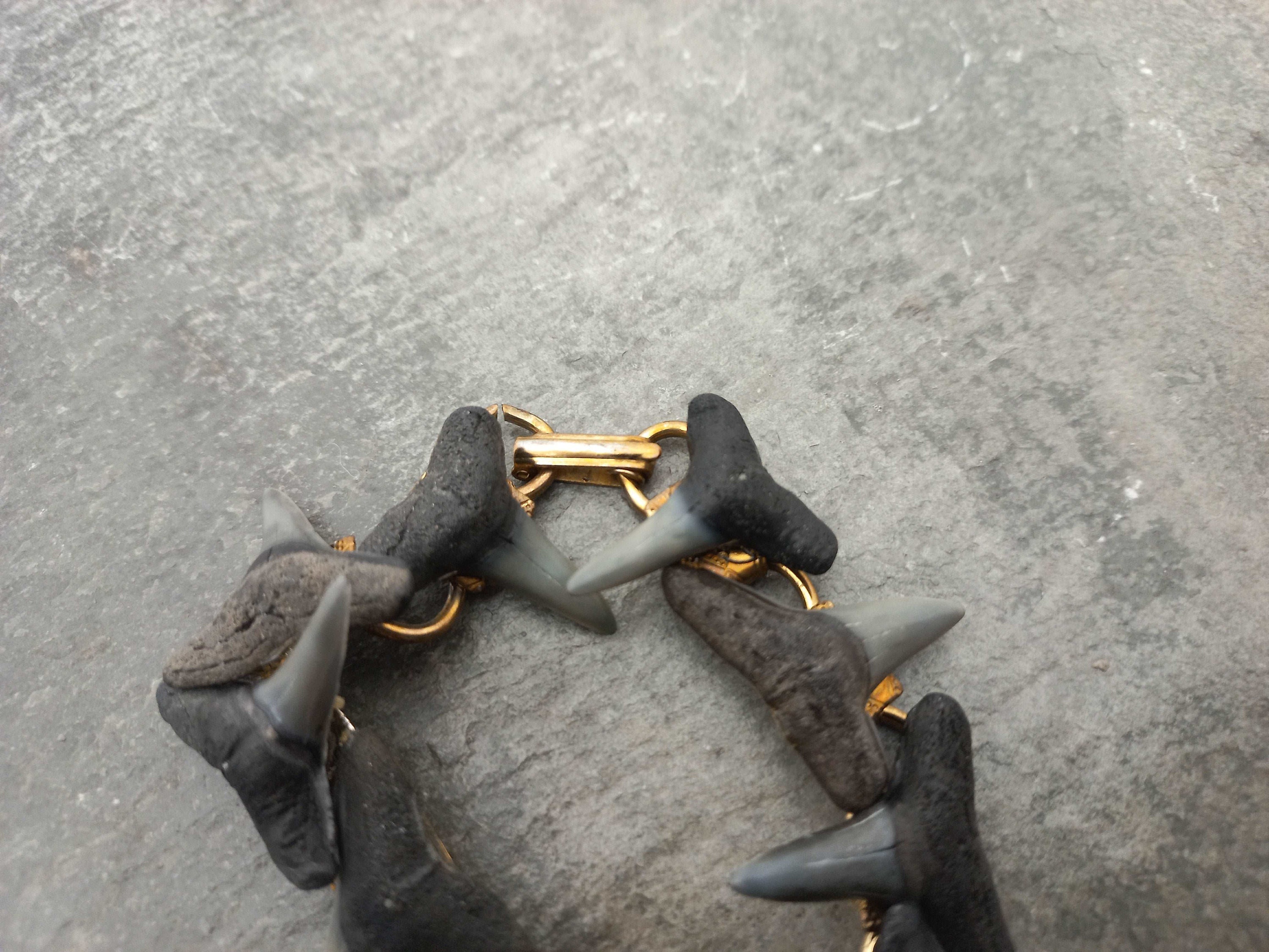 Vintage Shark Tooth Bracelet - Etsy