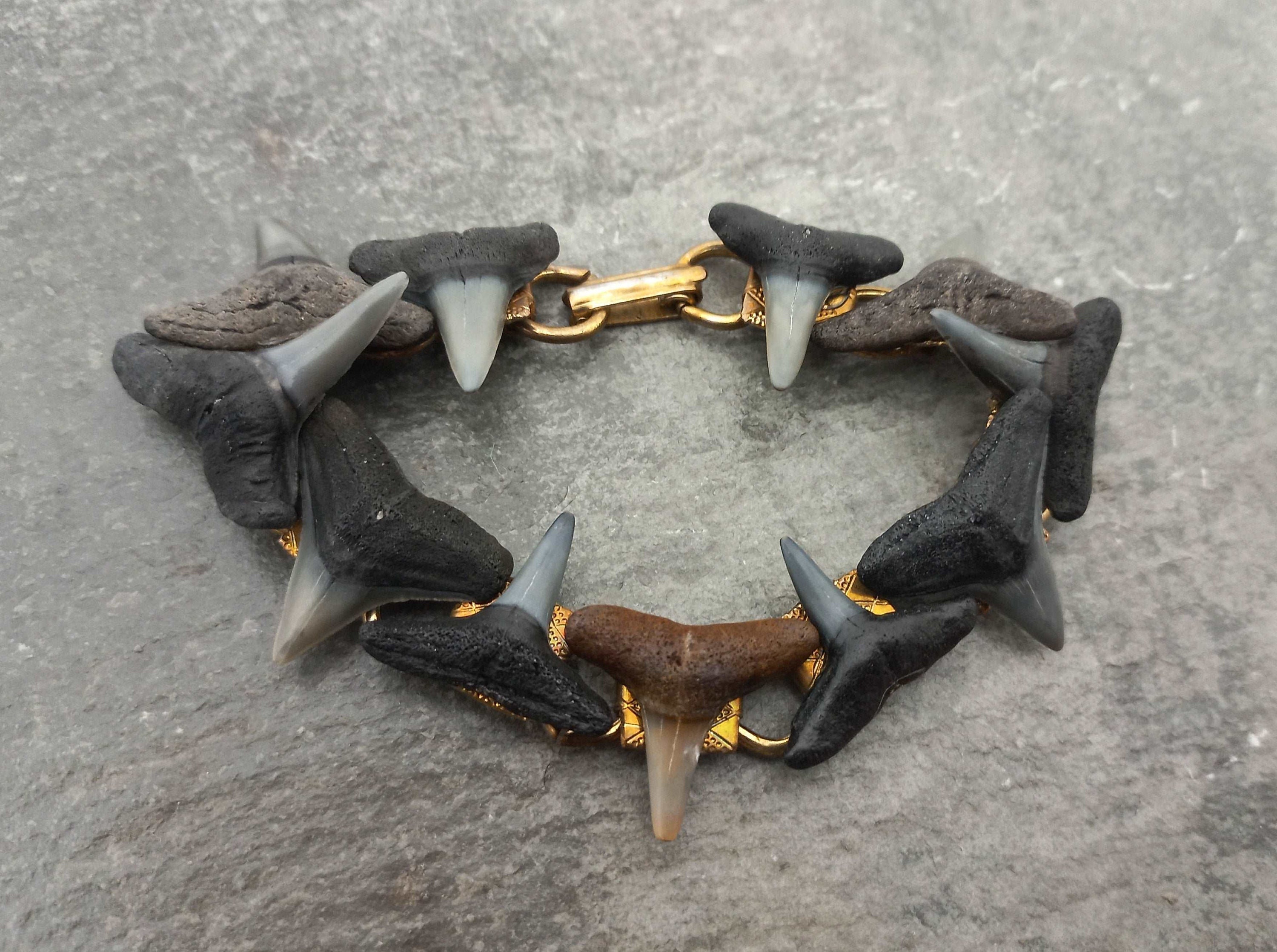 Vintage Shark Tooth Bracelet - Etsy