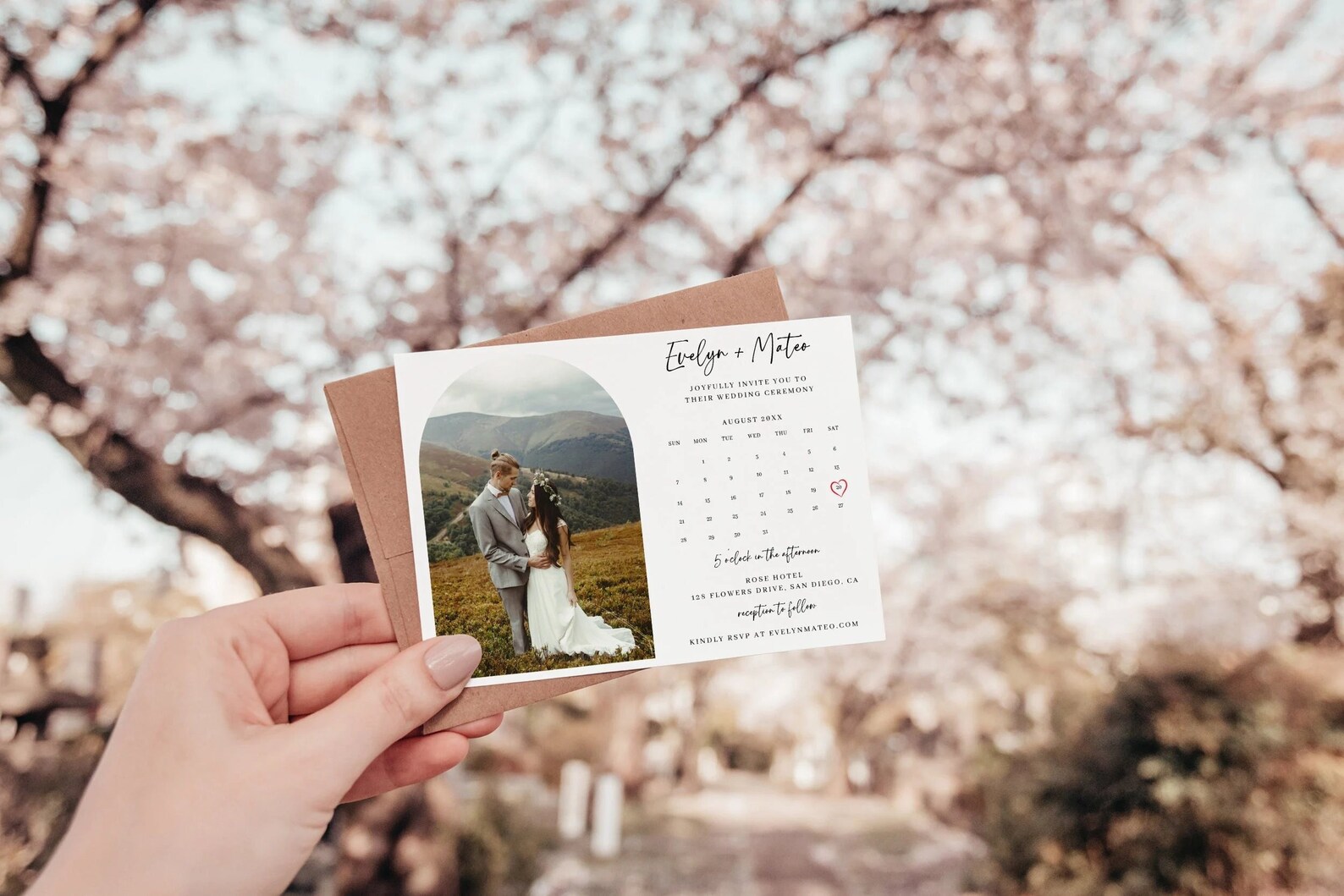 Calendar Wedding Invitation Template Photo Wedding Invitation Fully ...