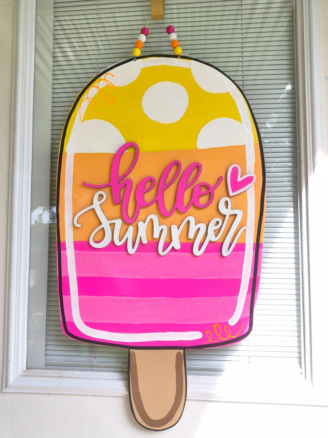 Hello Summer Popsicle Door Hanger | Summer Door Hanger | Summer Decor ...