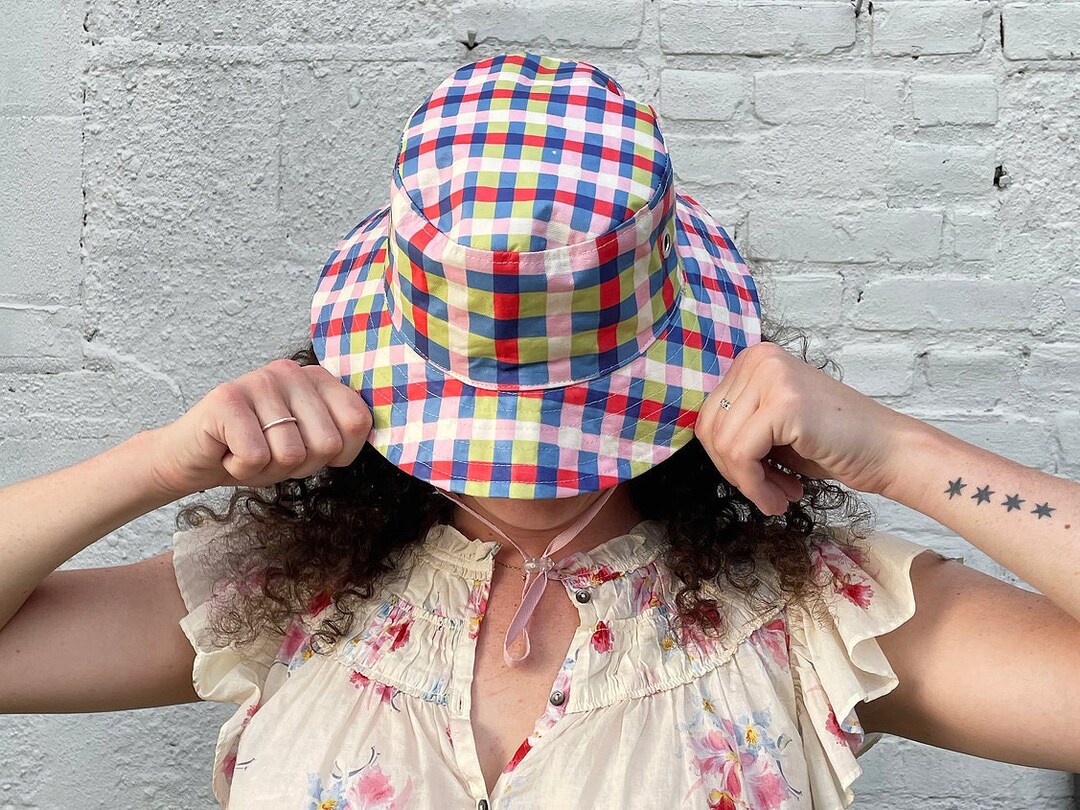 Wobbly Plaid Bucket Hat - Etsy