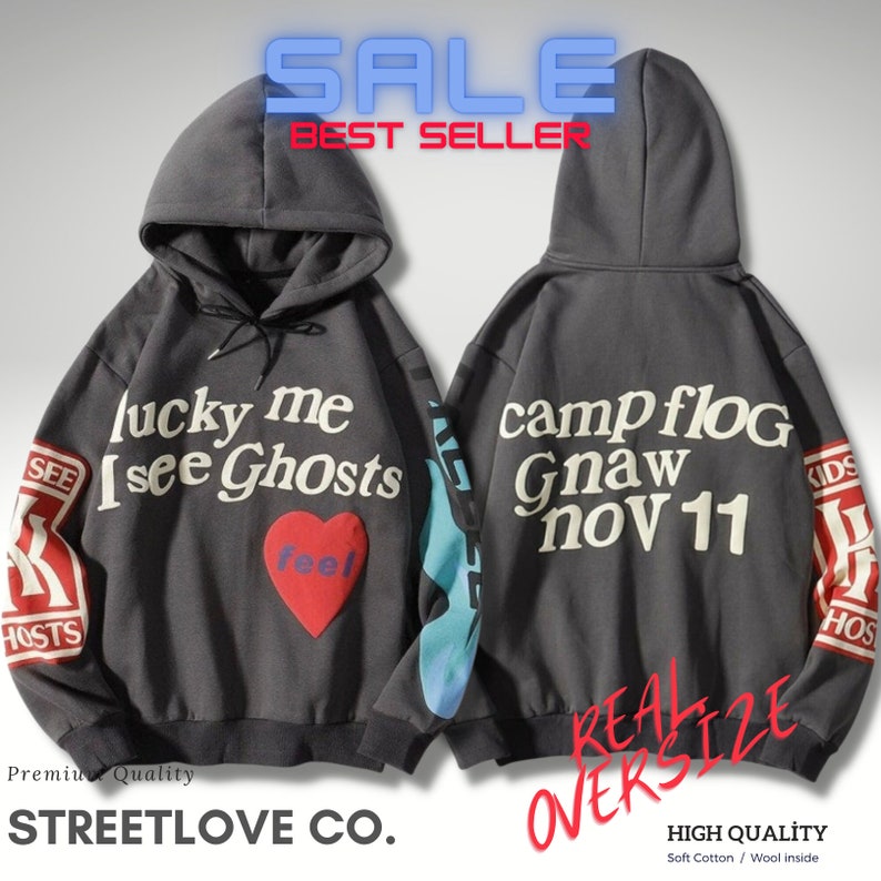 Kanye West LUCKY ME 3D Print Hoodie Unisex I See Ghosts - Etsy