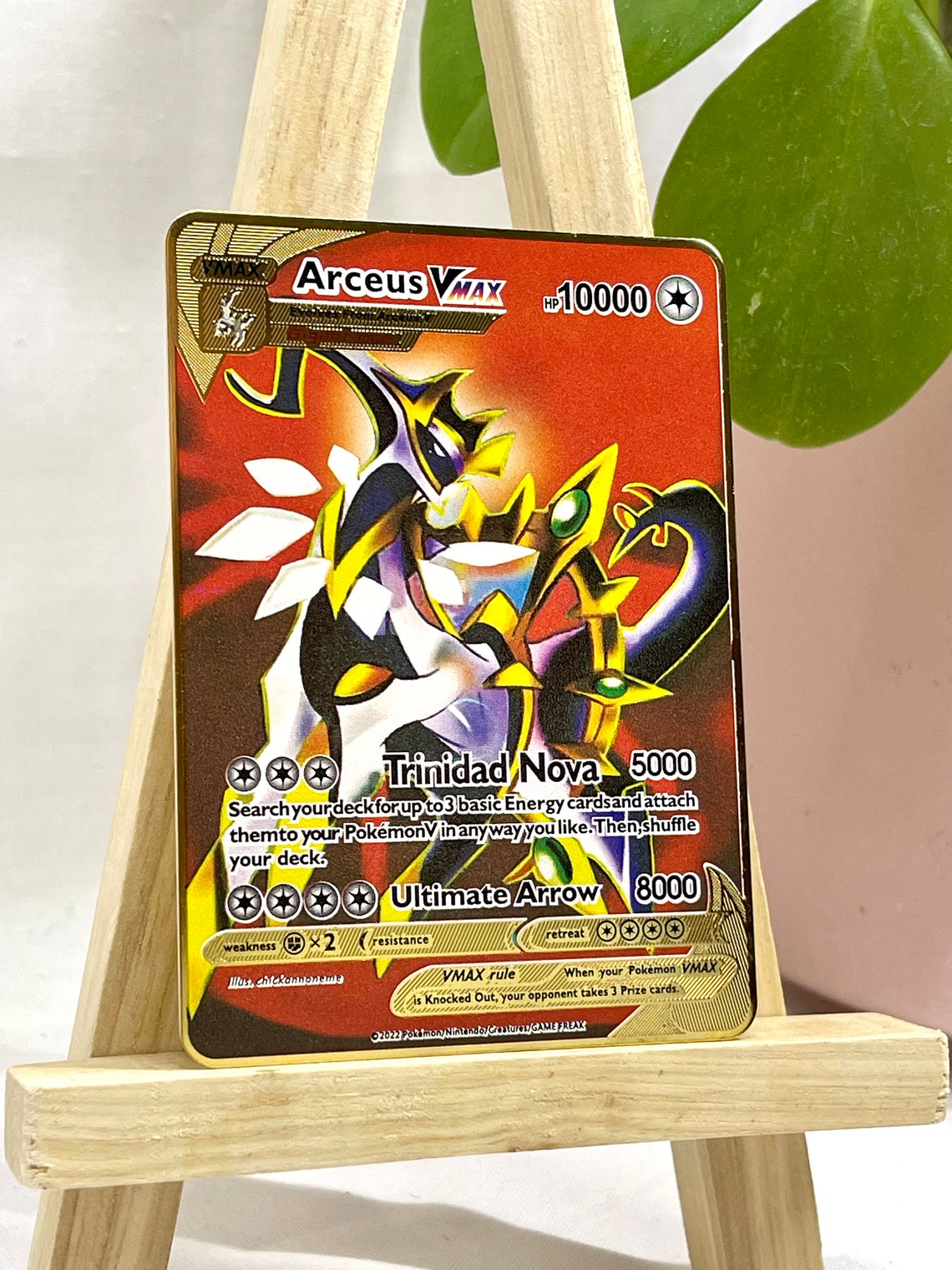 Arceus VMAX Gold Metal Pokémon Card Arceus Tribute Card - Etsy Hong Kong