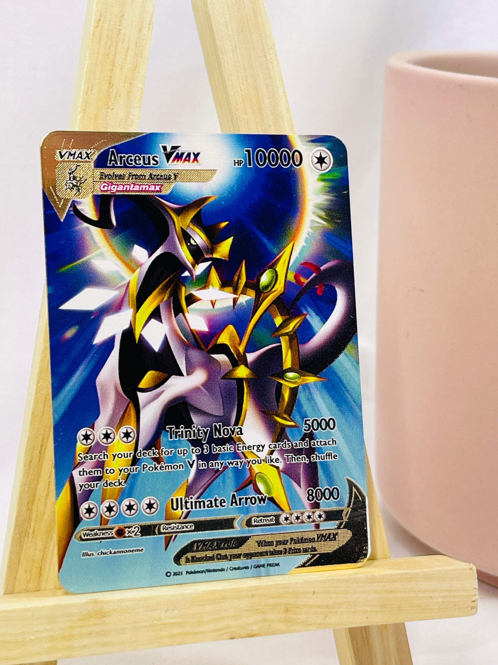 Arceus VMAX and V Star Gold Metal Pokémon Card Arceus - Etsy Canada