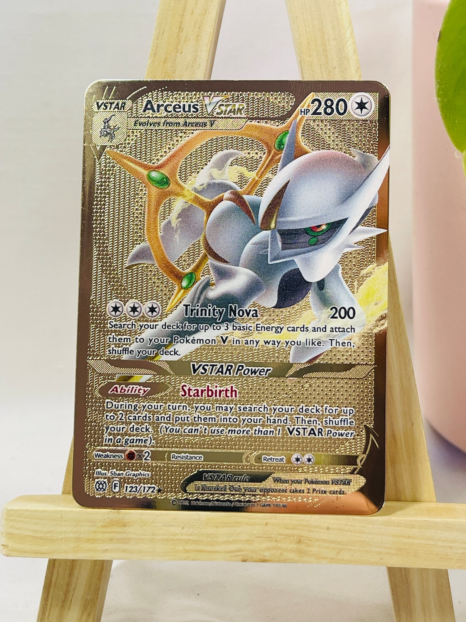 Arceus VMAX Gold Metal Pokémon Card Arceus Tribute Card - Etsy