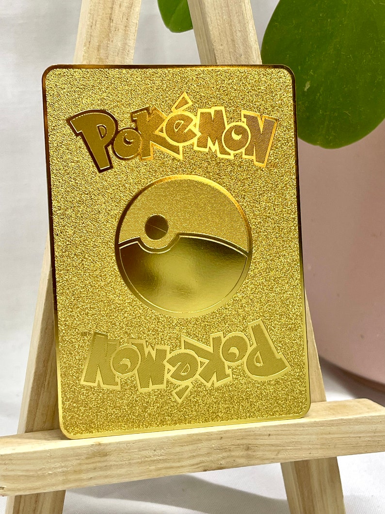 Arceus Vmax Gold Metal Pokémon Card Arceus Tribute Card Etsy