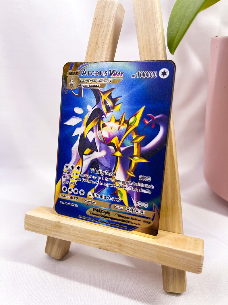 Arceus VMAX Gold Metal Pokémon Card Arceus Tribute Card | Etsy UK