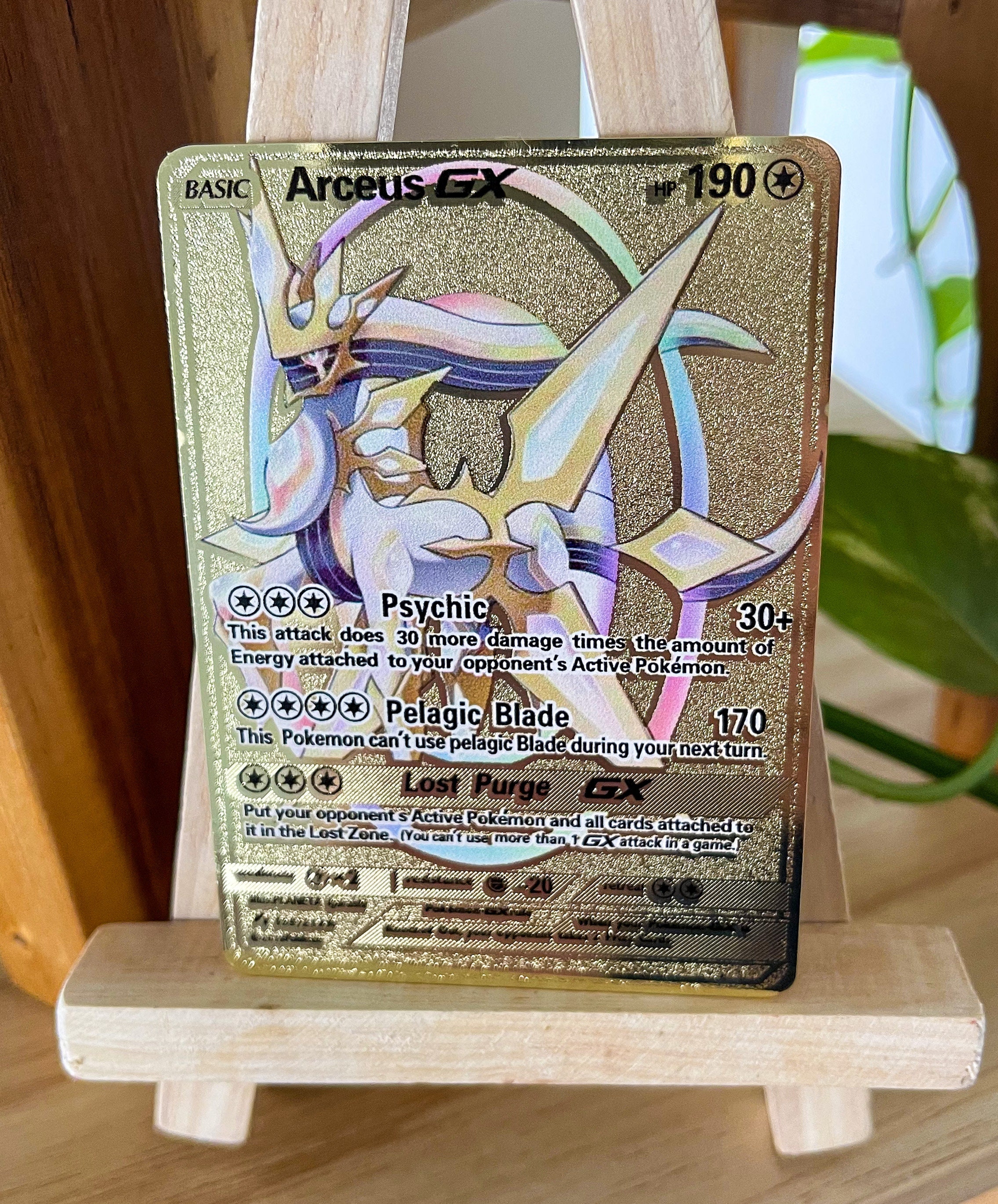 Arceus GX Gold Metal Pokémon Card Arceus Tribute Card - Etsy Ireland