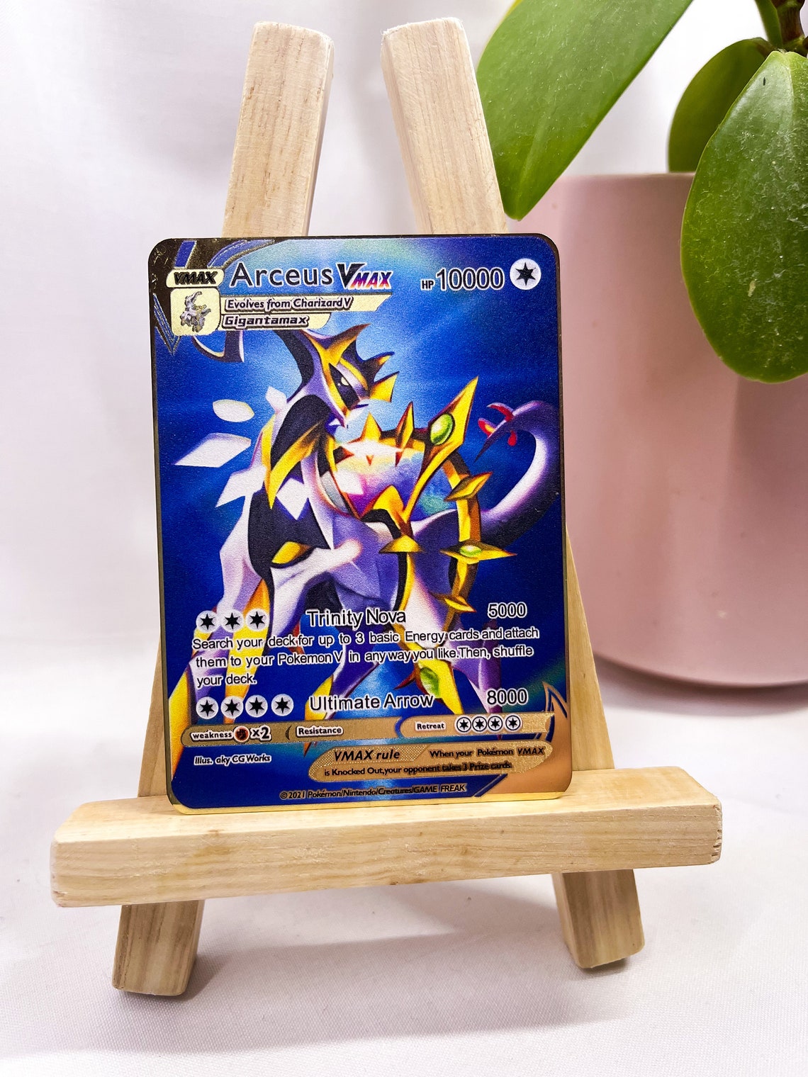 Arceus VMAX Gold Metal Pokémon Card Arceus Tribute Card | Etsy UK