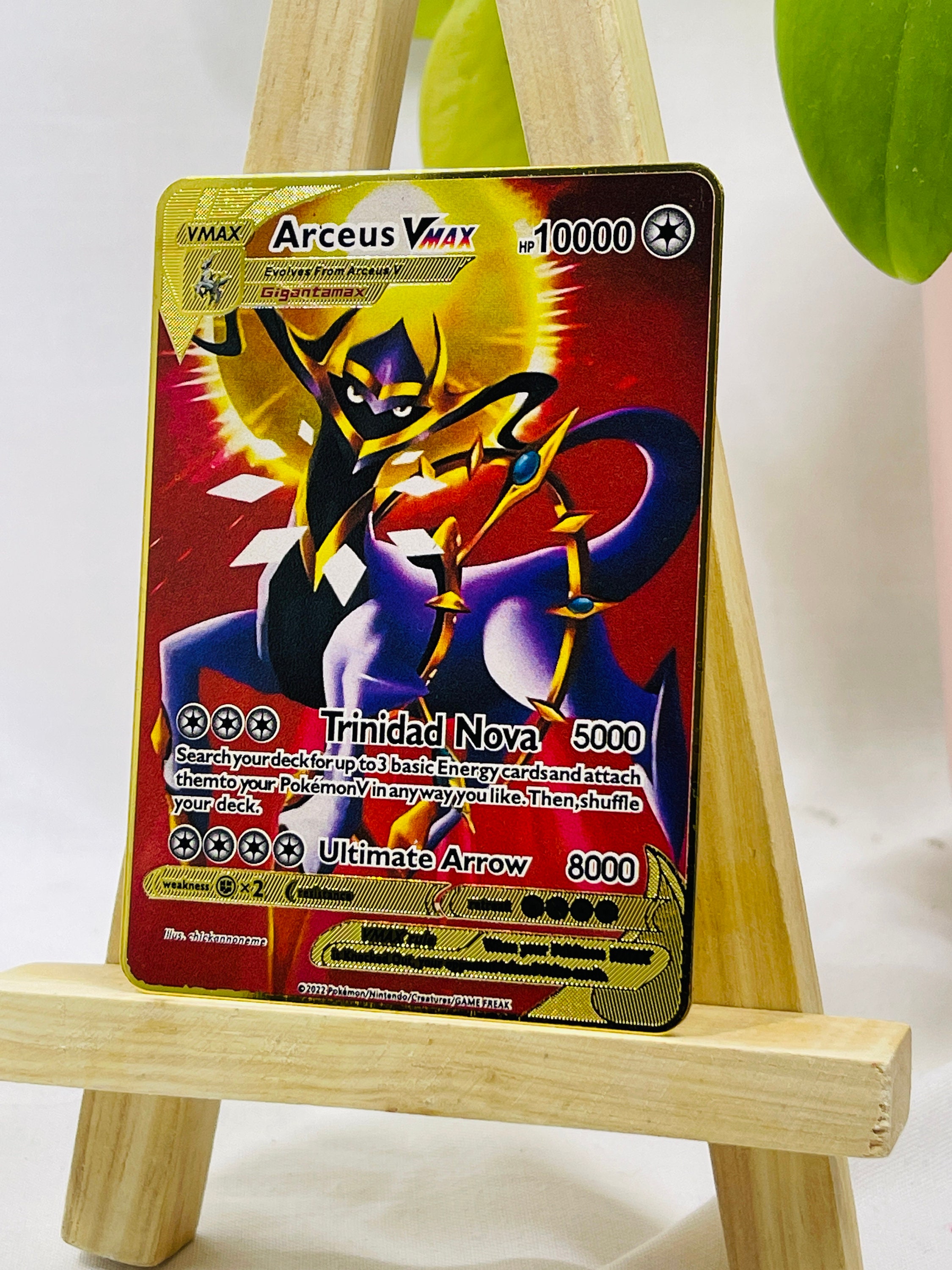 Arceus VMAX Gold Metal Pokémon Card Arceus Tribute Card - Etsy Hong Kong