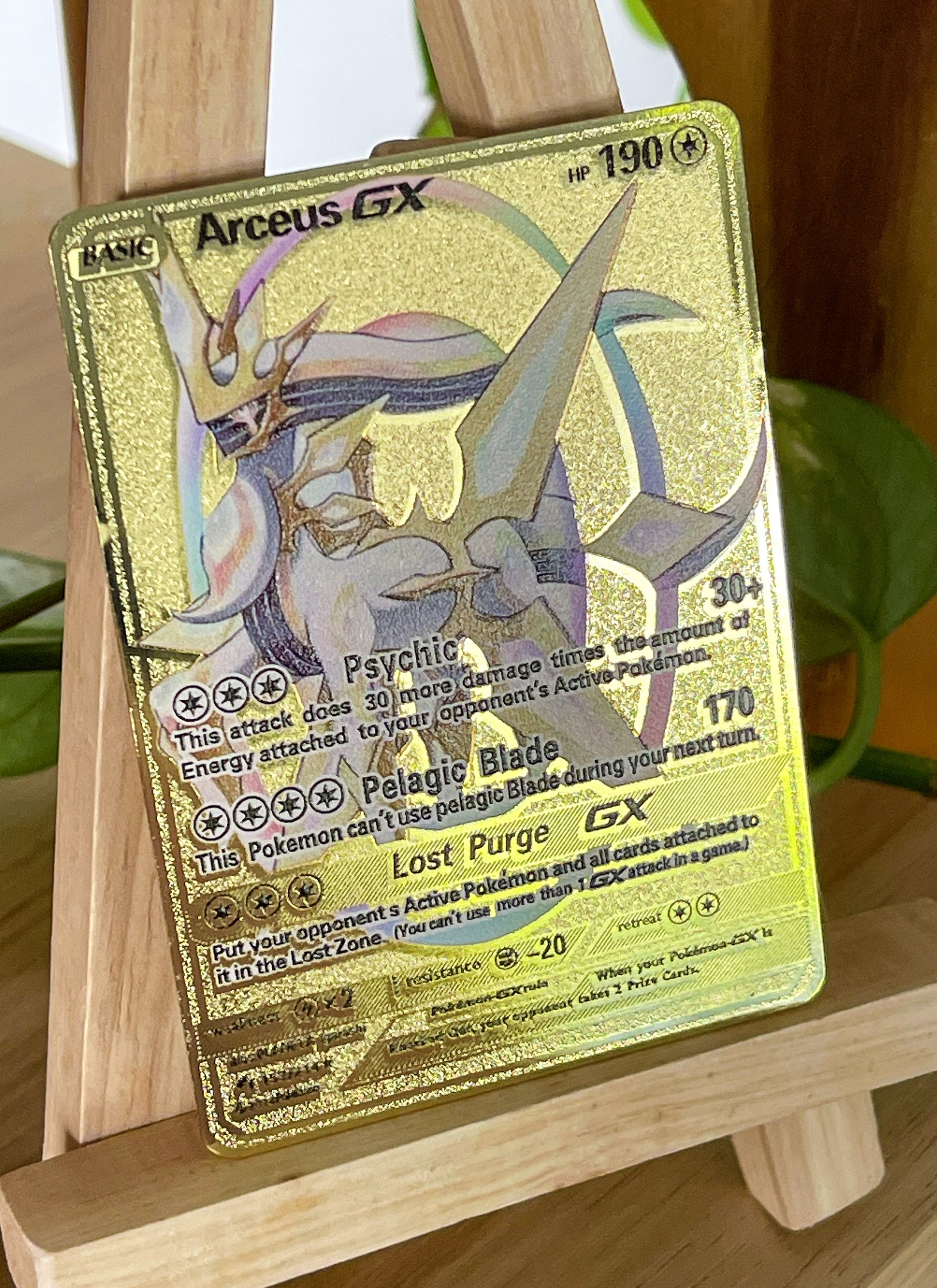 Arceus GX Gold Metal Pokémon Card Arceus Tribute Card - Etsy UK