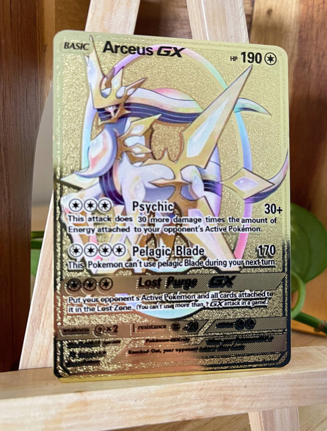 Arceus GX Gold Metal Pokémon Card Arceus Tribute Card - Etsy
