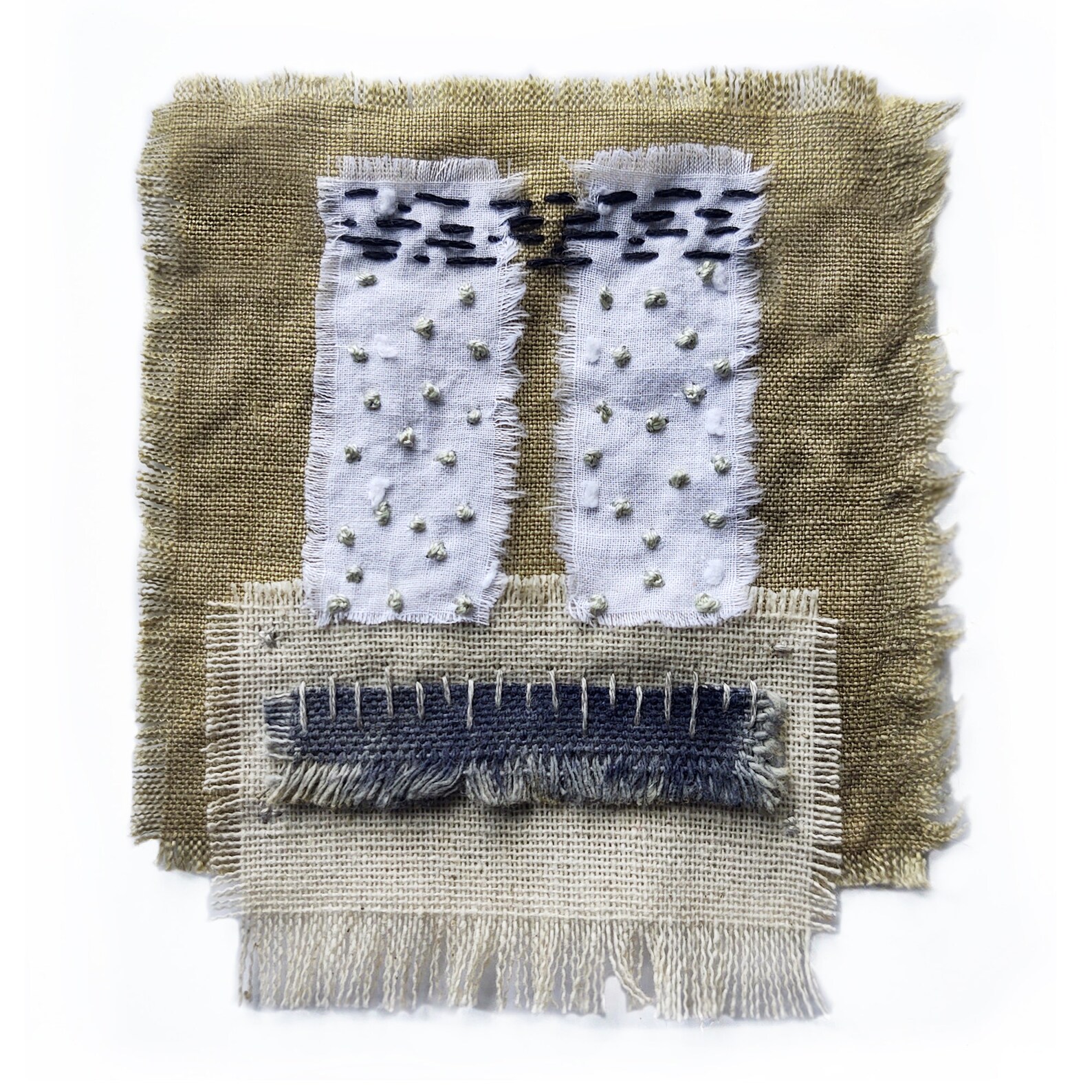 Study in Texture Slow Stitch Patch Set Textile Art Fabric Inspiration ...