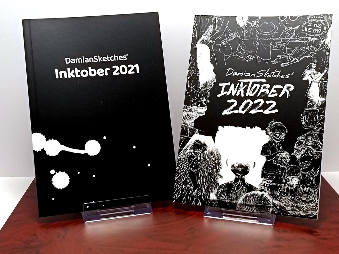 Inktober Collection Books 2021 & 2022 by Damiansketches - Etsy