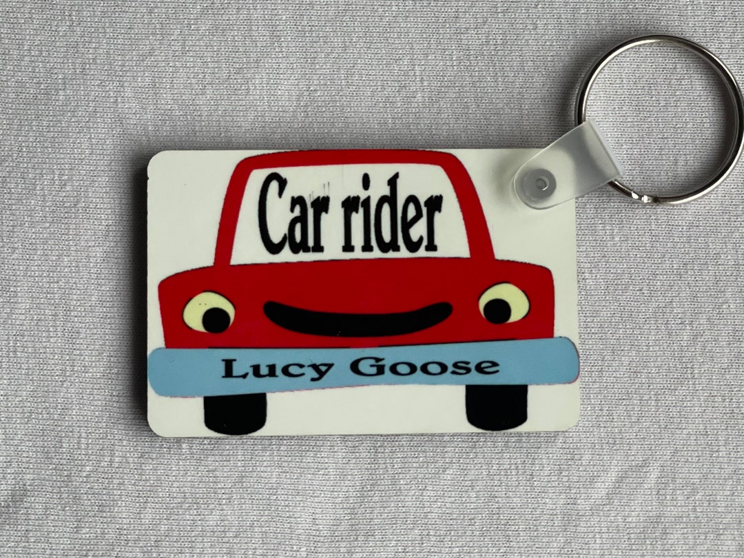 Personalized Back Pack Car Rider Tag. Image is on Both Sides. - Etsy