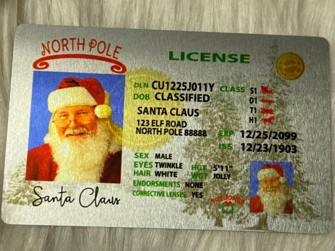 Santas Lost Drivers License. Kids Find These on Christmas Morning ...