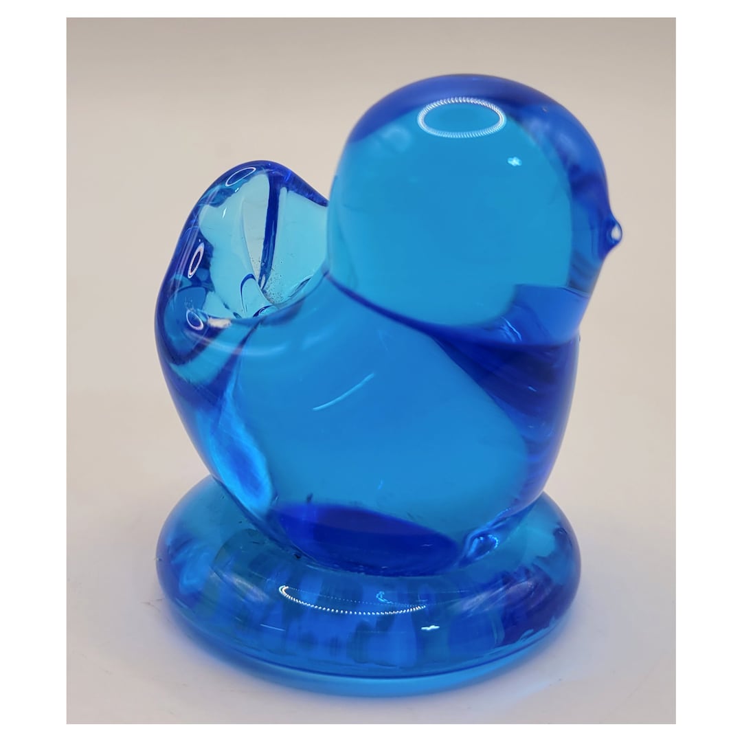 Glass Bluebird of Happiness, Leo Ward Blue Glass Bird, Glass Bird ...