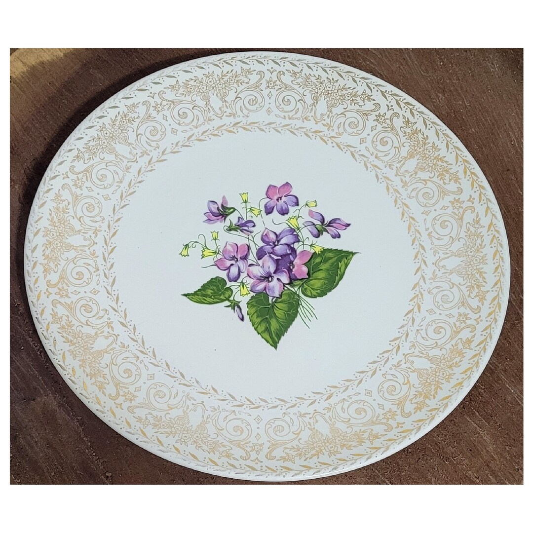 Cunningham & Pickett Springviolet Dinner Plate - Etsy