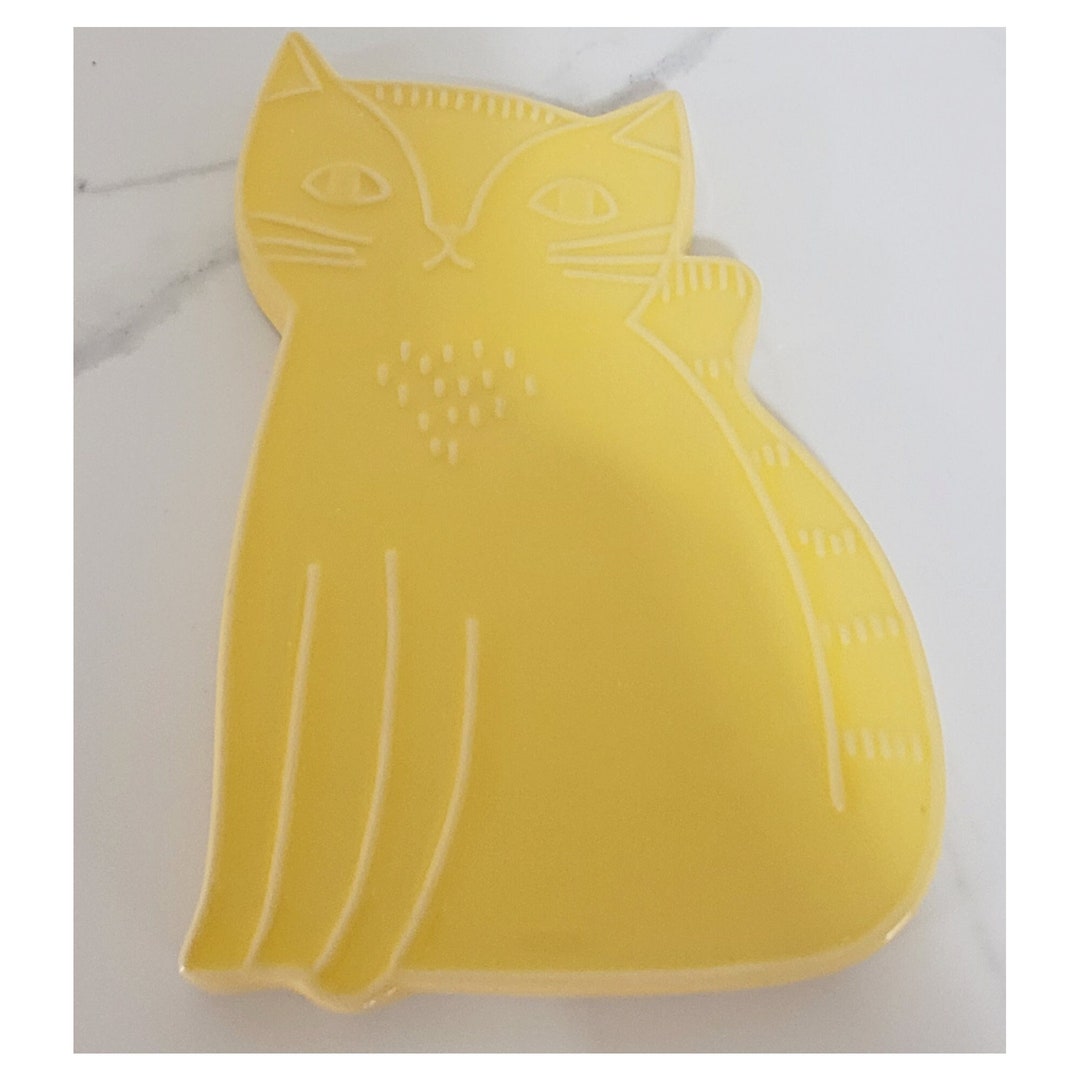 Vintage Ceramic Yellow Cat Trivet, Vintage Cat Trivet, Vintage ...