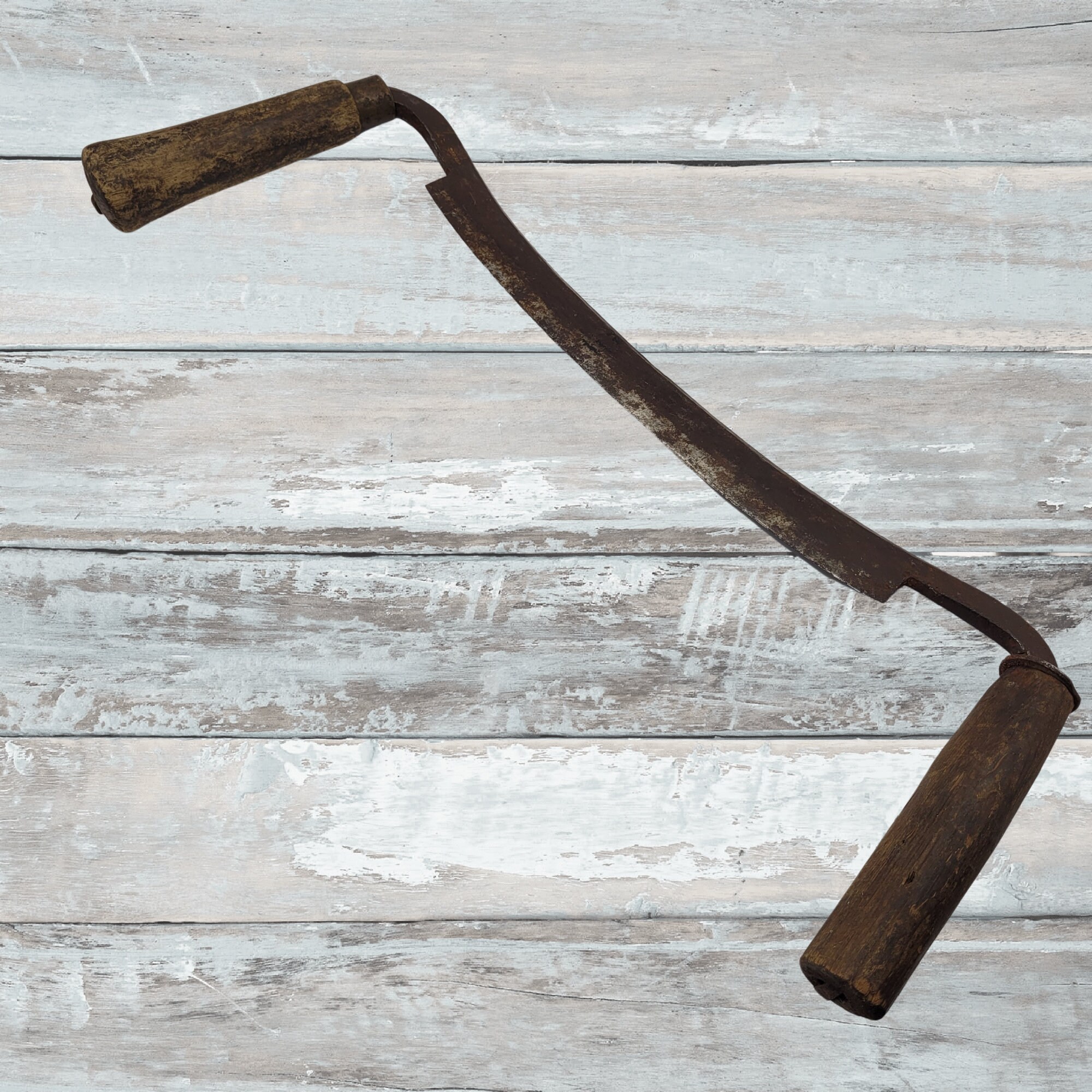 Vintage Draw Knife With Wooden Handles Vintage Tool - Etsy