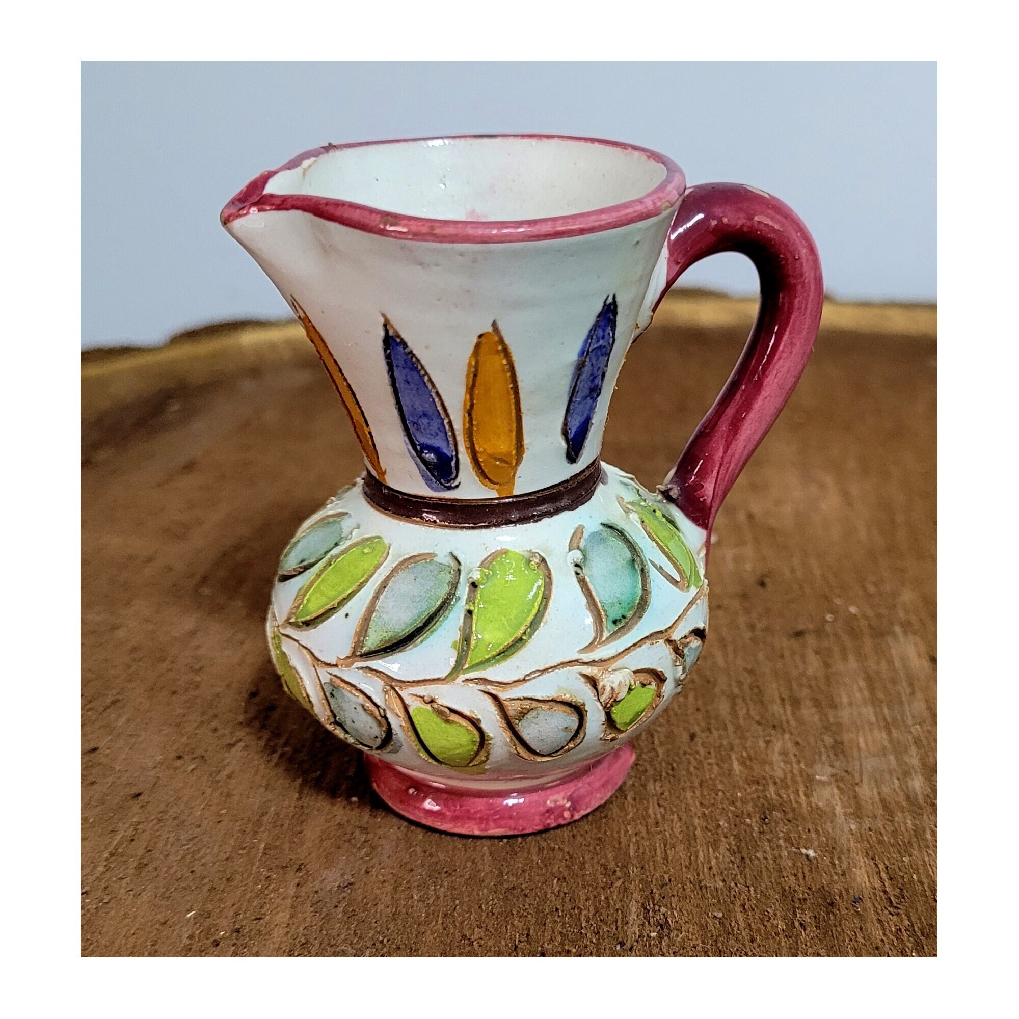 Vintage Hand Crafted Ceramic Pitcher - munimoro.gob.pe
