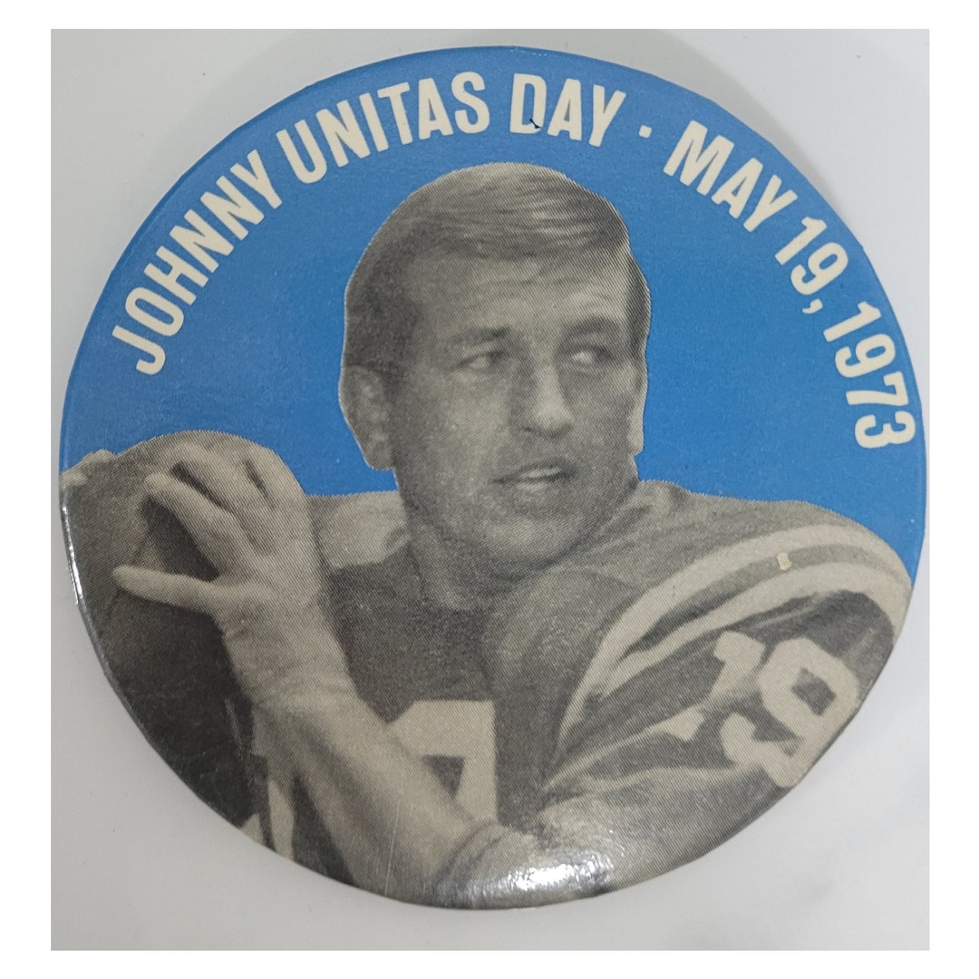 Vintage Johnny Unitas Day Pin, Baltimore Colts, Baltimore Football ...