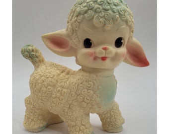 Vintage Lamb Rubber Toy - Etsy