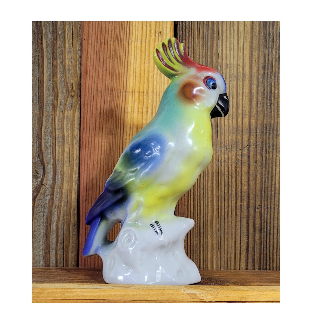 Cockatiel Porcelain Figurine, Vintage Steatyt Bird, Polish Porcelain ...