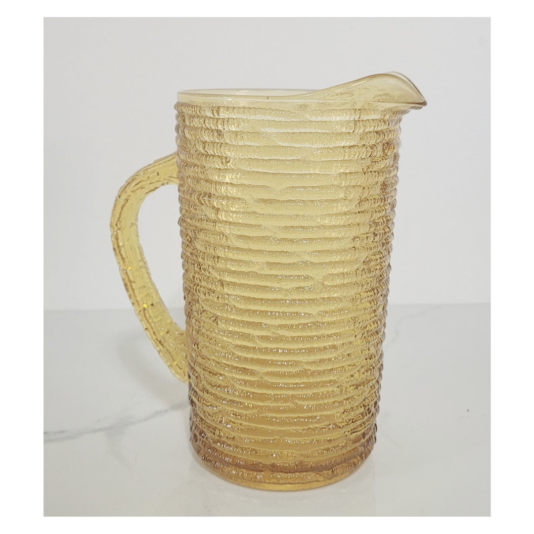 Vintage Anchor Hocking Soreno Honey Gold Glass Pitcher, Vintage Kitchen ...