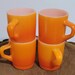 Orange Ombre Fire King Mugs Set of 4, Anchor Hocking Orange Mugs ...
